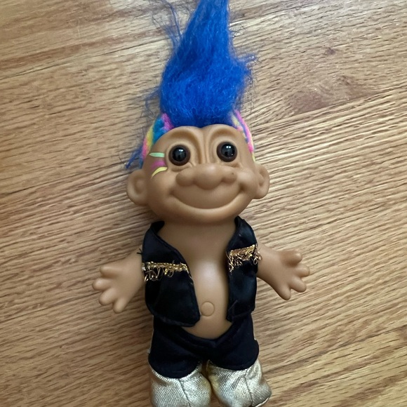 Russ | Toys | Troll Doll With Blue Hair And Black Outfit Rock Star ...